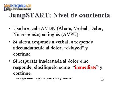 JumpSTART: Nivel de conciencia